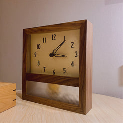 Minimalist Wooden Desk Clock with Large Letters and Numbers – MoreAngle