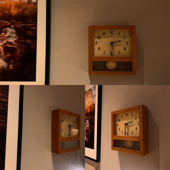 Minimalist Wooden Desk Clock with Large Letters and Numbers – More Angle