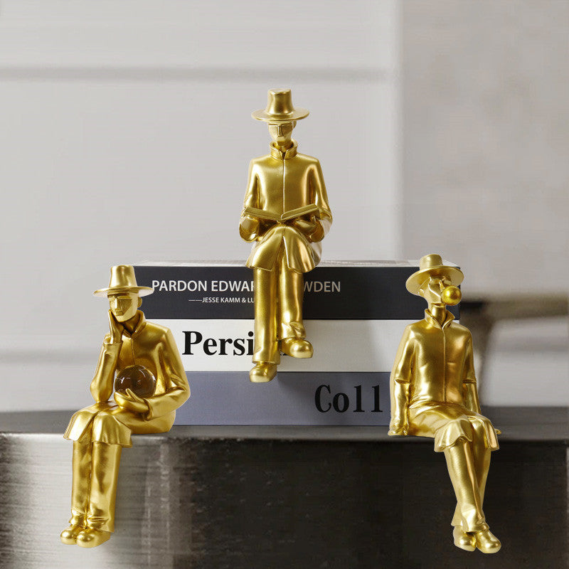 Modern Abstract Gold Human Sculpture: Chic Home or Office Decor – More ...