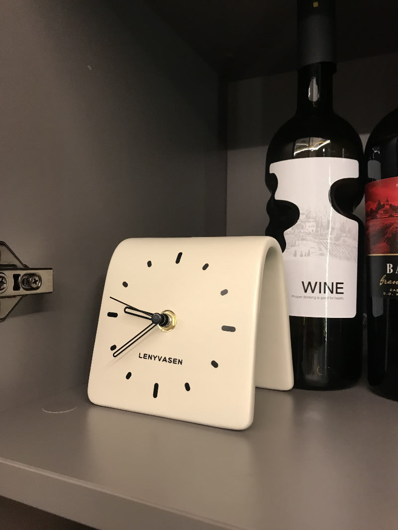 Modern Art Ceramic Table Clock, Artistic Decorative Gift Idea – More Angle