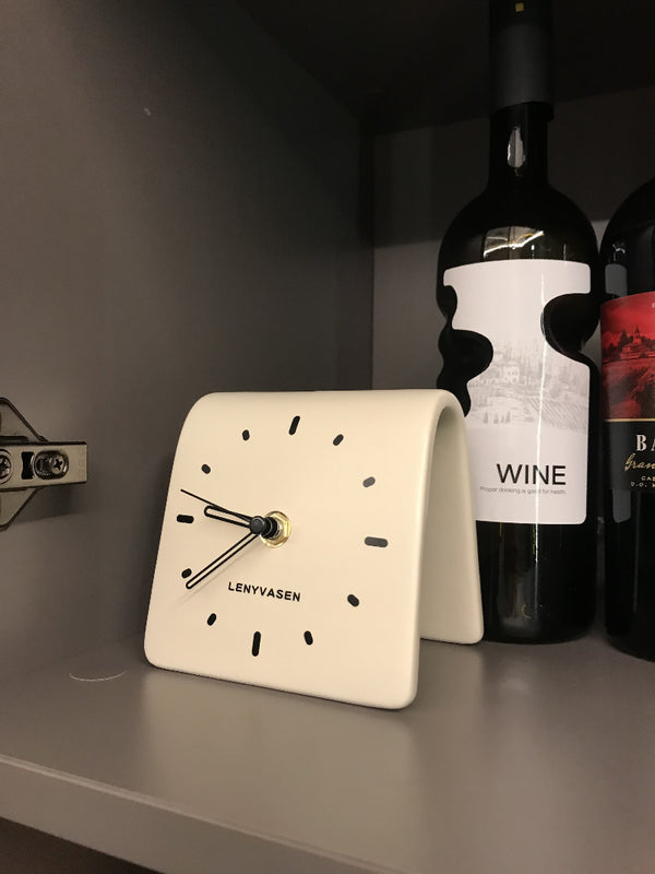 Modern Art Ceramic Table Clock, Artistic Decorative Gift Idea – More Angle