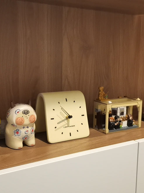 Modern Art Ceramic Table Clock, Artistic Decorative Gift Idea – More Angle