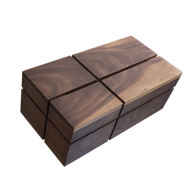Modern Black Walnut Cross Geometric Tissue Box: Perfect Blend of Style ...