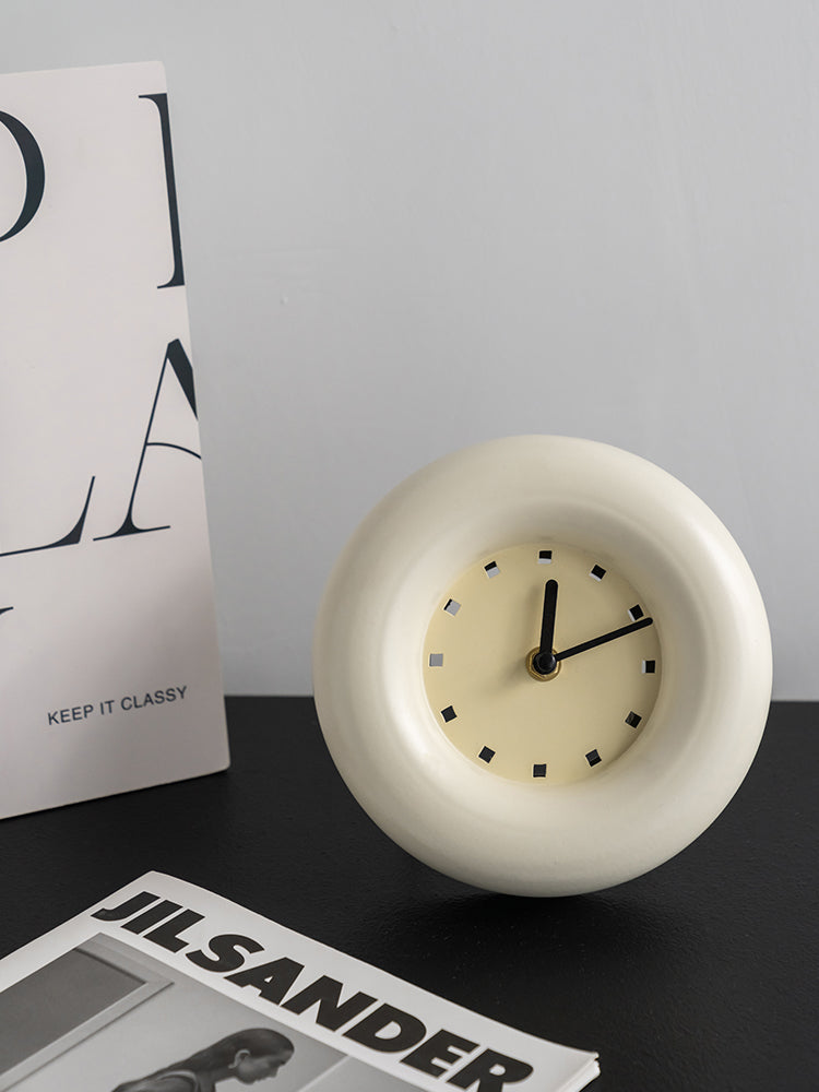 Modern Minimalist Art Round Desktop Clock, Decorative Wall Clock ...