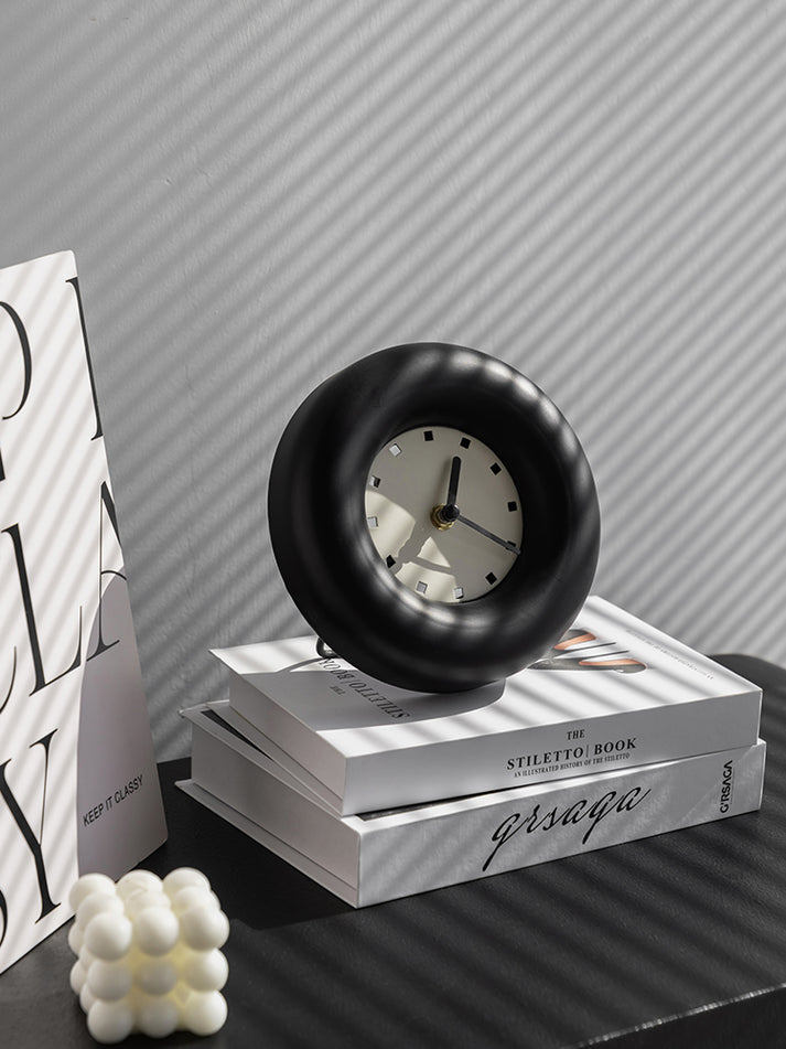Modern Minimalist Art Round Desktop Clock, Decorative Wall Clock ...