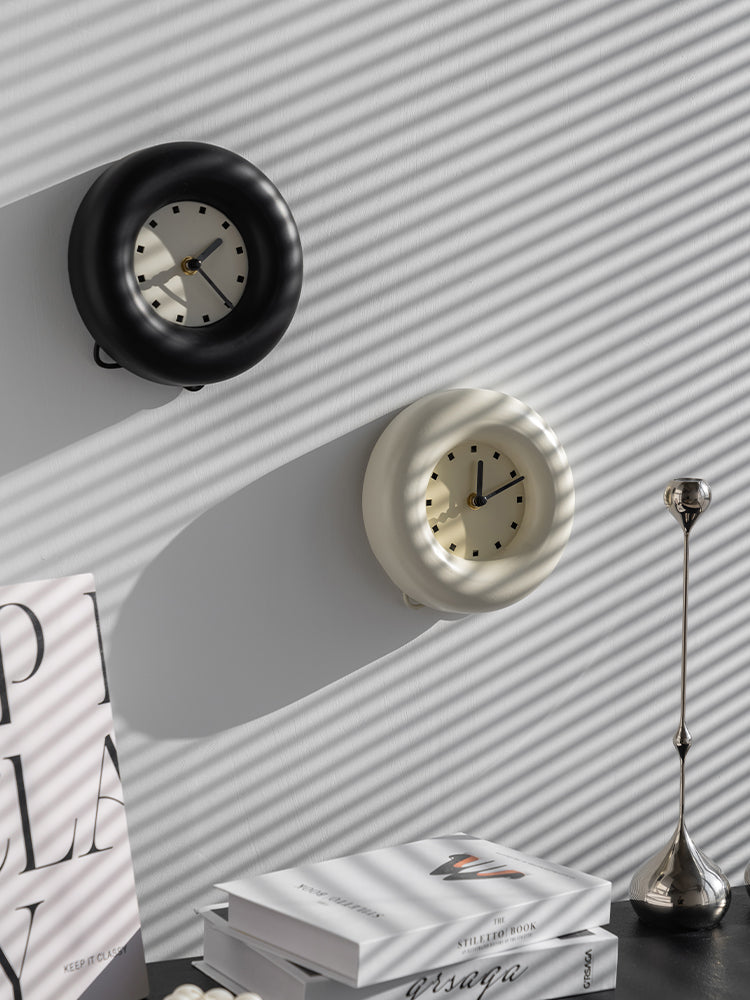 Modern Minimalist Art Round Desktop Clock, Decorative Wall Clock ...