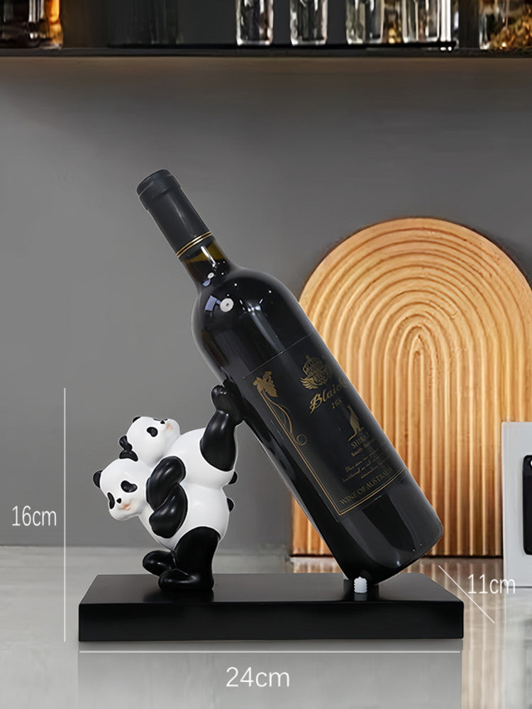 Mother and Baby Panda Wine Rack: Creative Decoration Bottle Holder ...