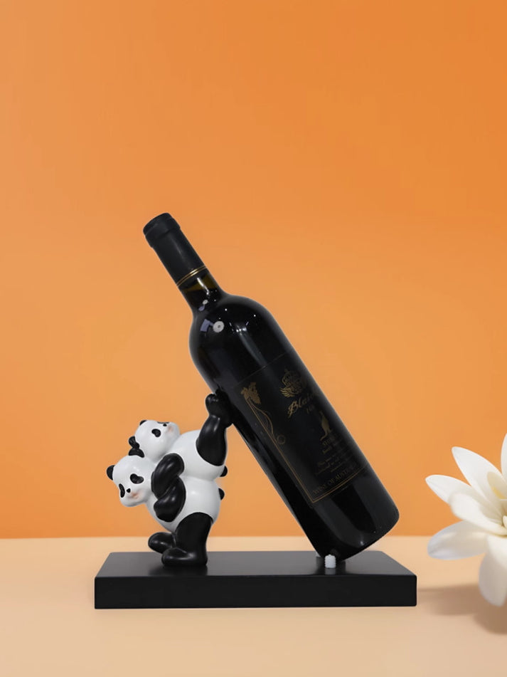 Mother and Baby Panda Wine Rack: Creative Decoration Bottle Holder ...