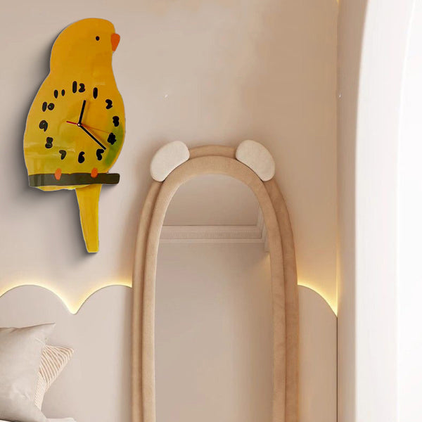 Parrot Pendulum Wall Clock: Whimsical Timepiece with a Swinging Tail ...