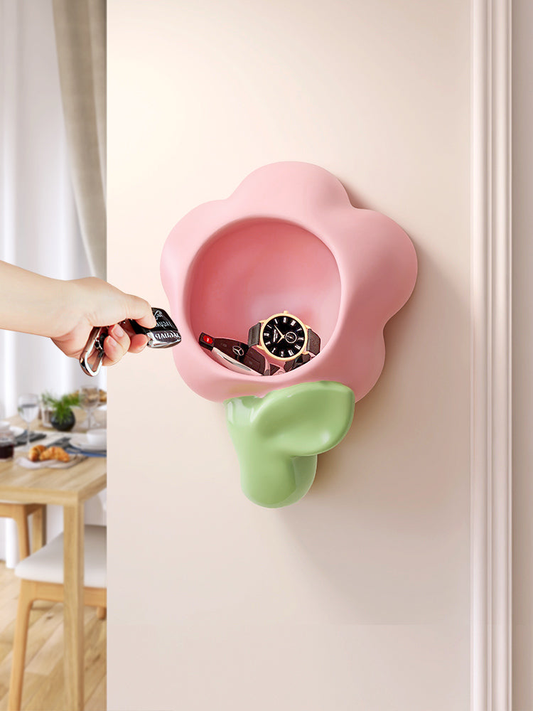 Pink Flower Wall Hanging Storage Box, Beautiful Home Decoration Ideas ...