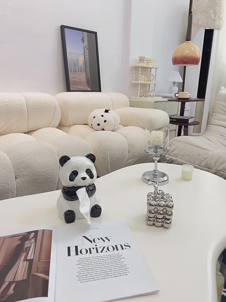 Cute Panda Ceramic Tissue Box, Home Decoration Ideas – More Angle