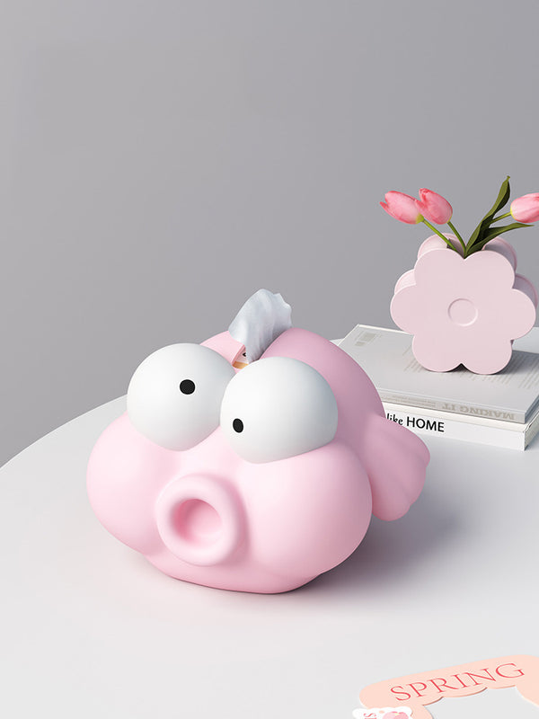 Wacky Bulging-Eye Clownfish Tissue Box, Fun Home Decor – More Angle