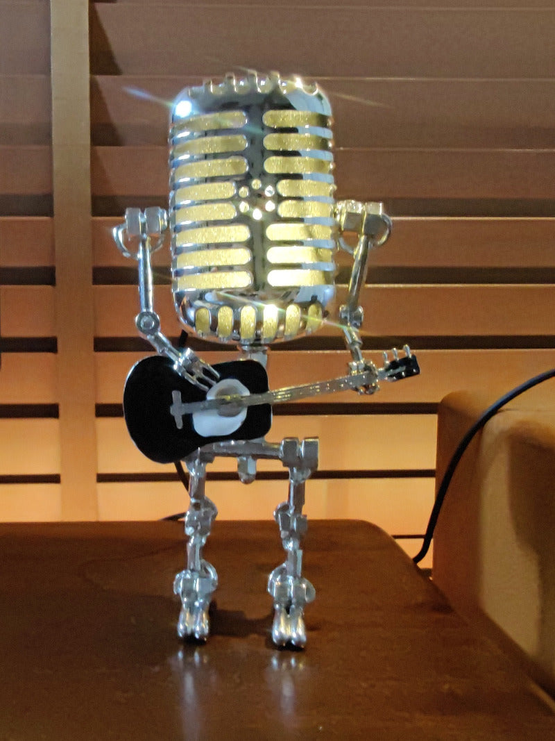 Punk Microphone Shaped Guitar Rock Singer Decorative Night Light – More ...