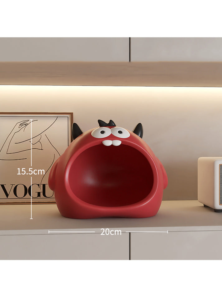 Red Devil Big Horned Monster Desktop Organizer Storage Tray, Amazing D ...