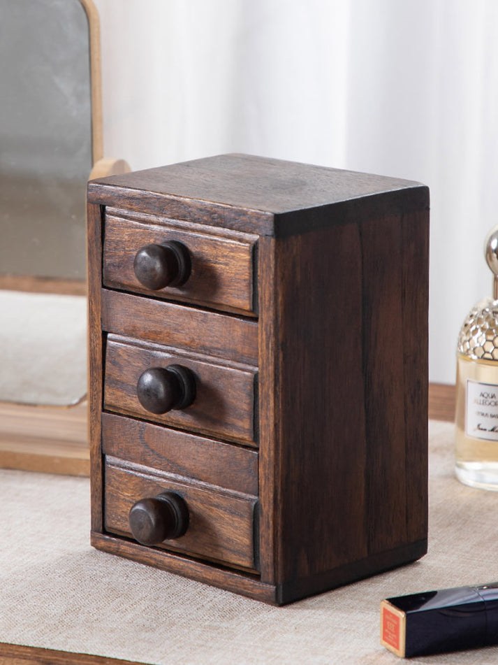 Retro Wooden Drawer Desktop Organizing Storage Box, Jewelry Box – More ...