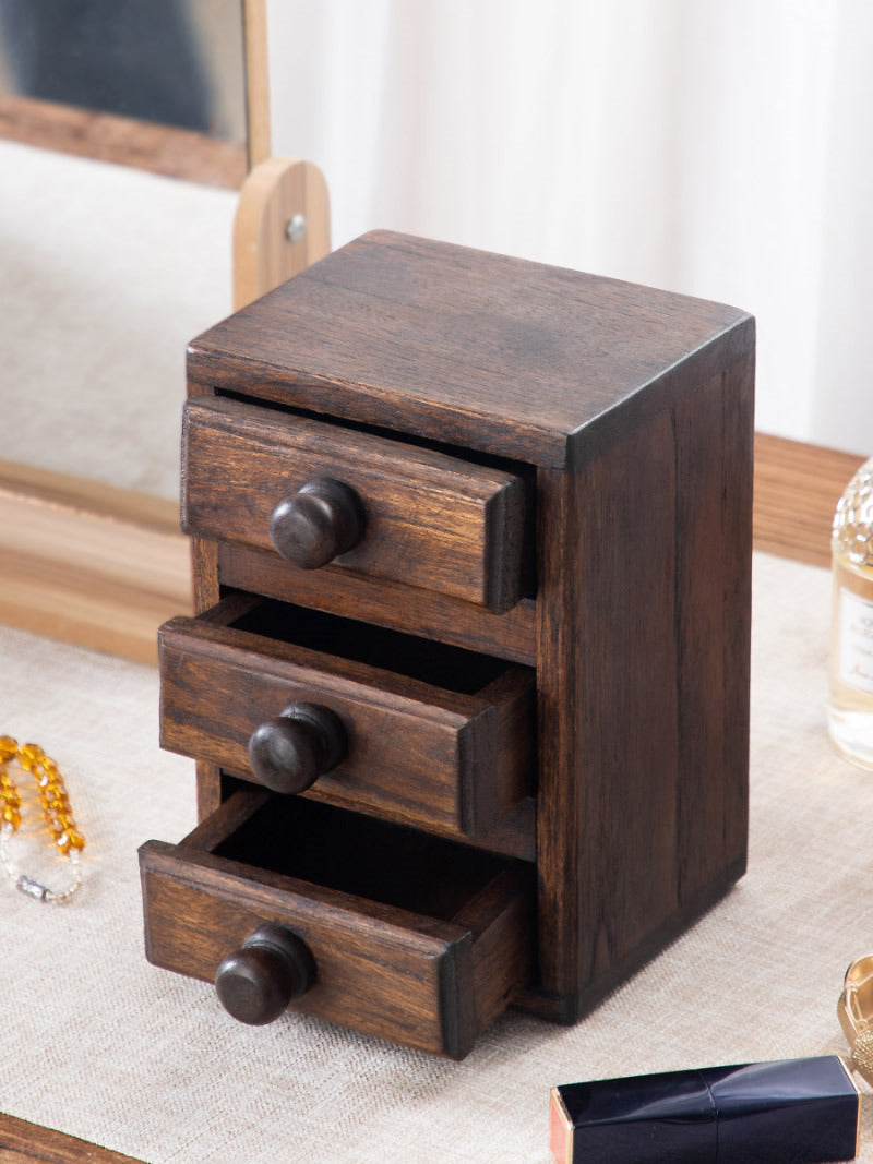 Retro Wooden Drawer Desktop Organizing Storage Box, Jewelry Box – More ...