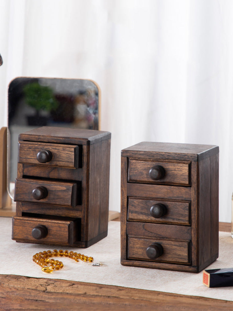 Retro Wooden Drawer Desktop Organizing Storage Box, Jewelry Box – More ...