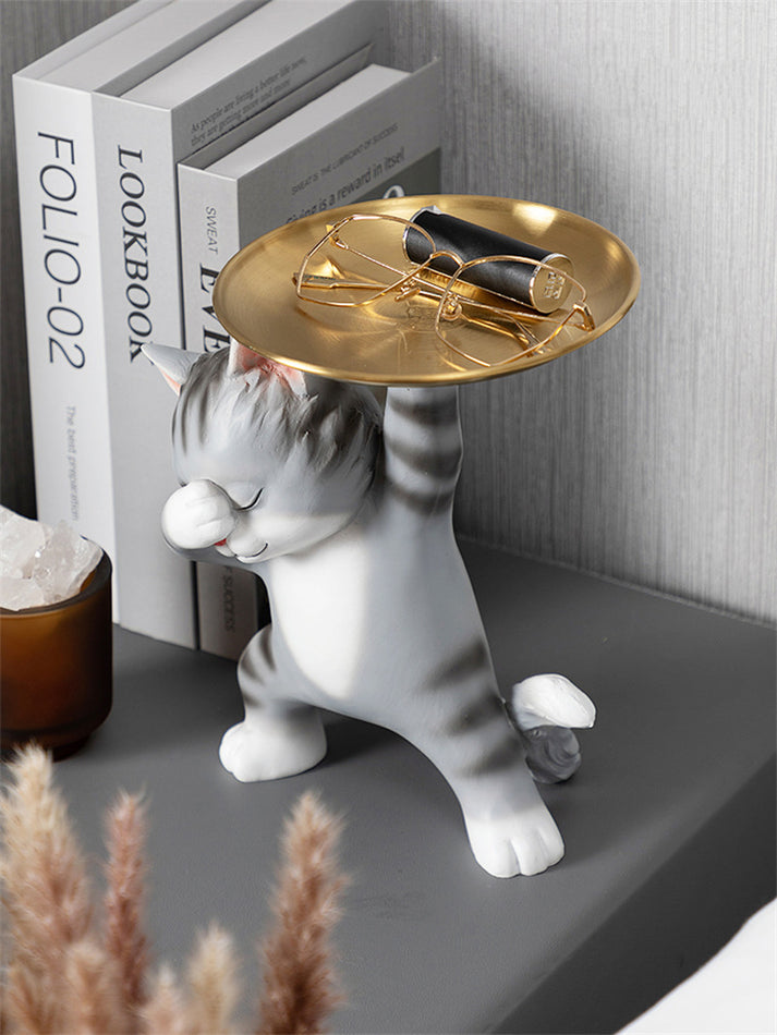 Shy Cat Desktop Organizer Tray - Funny Home Desktop Ornaments – MoreAngle