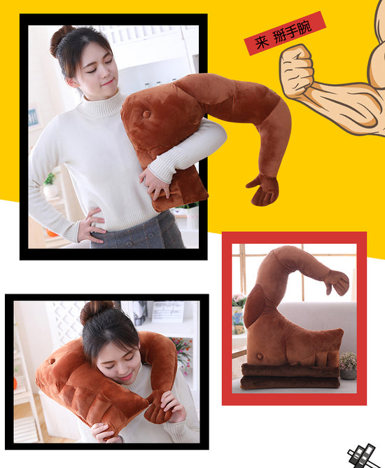 Strong Muscle Man Arm Plush Pillow - Unique Gift – More Angle