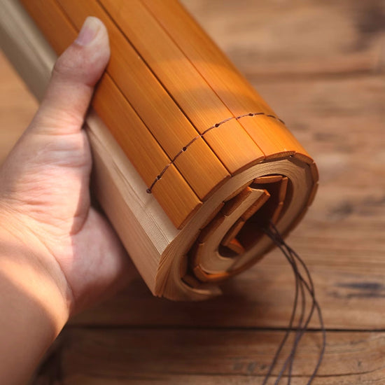 Vintage Bamboo Scroll Notebook - Unique Gift Ideas – More Angle