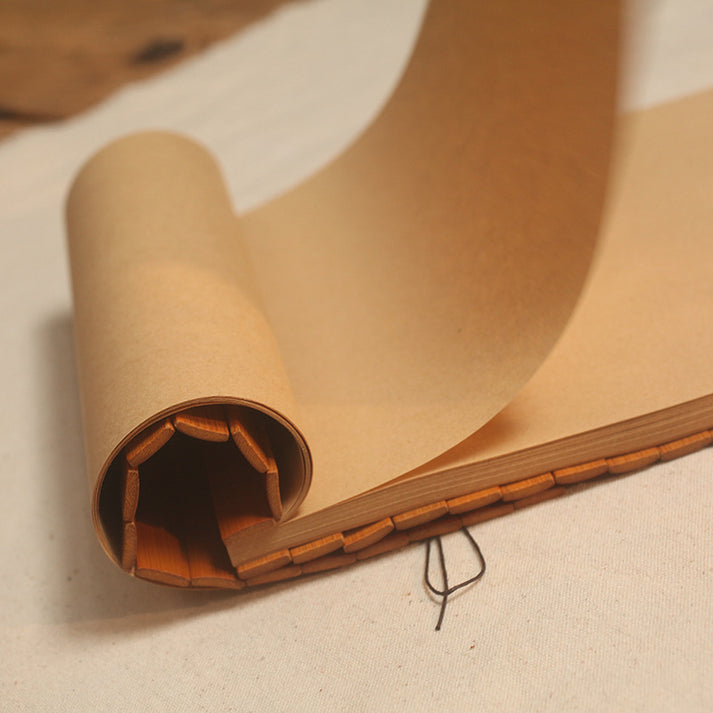 Vintage Bamboo Scroll Notebook - Unique Gift Ideas – More Angle