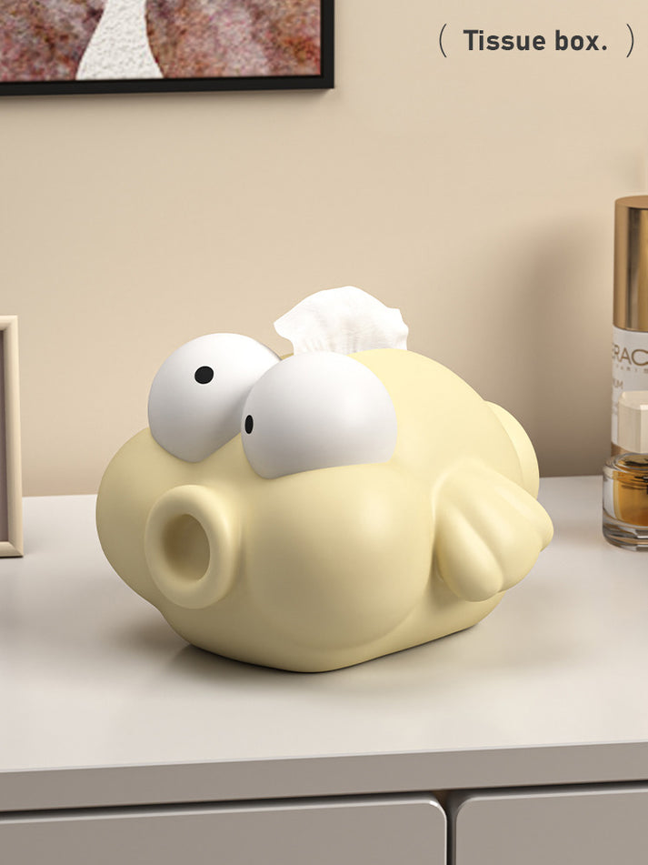 Wacky Bulging-Eye Clownfish Tissue Box, Fun Home Decor – More Angle
