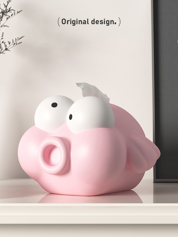 Wacky Bulging-Eye Clownfish Tissue Box, Fun Home Decor – More Angle