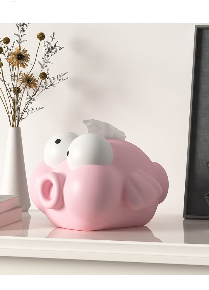 Wacky Bulging-Eye Clownfish Tissue Box, Fun Home Decor – More Angle