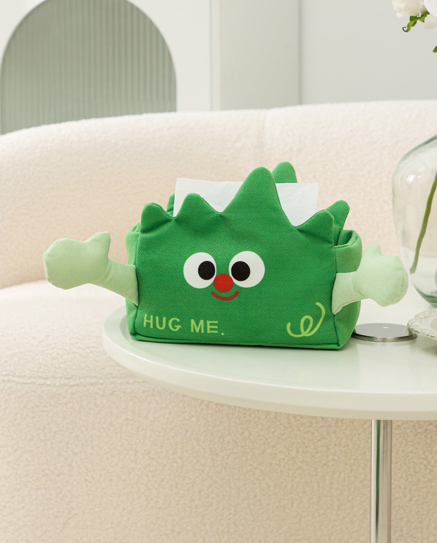 Whimsical Green Elf Cloth Tissue Box: Fun and Functional Decor – More Angle