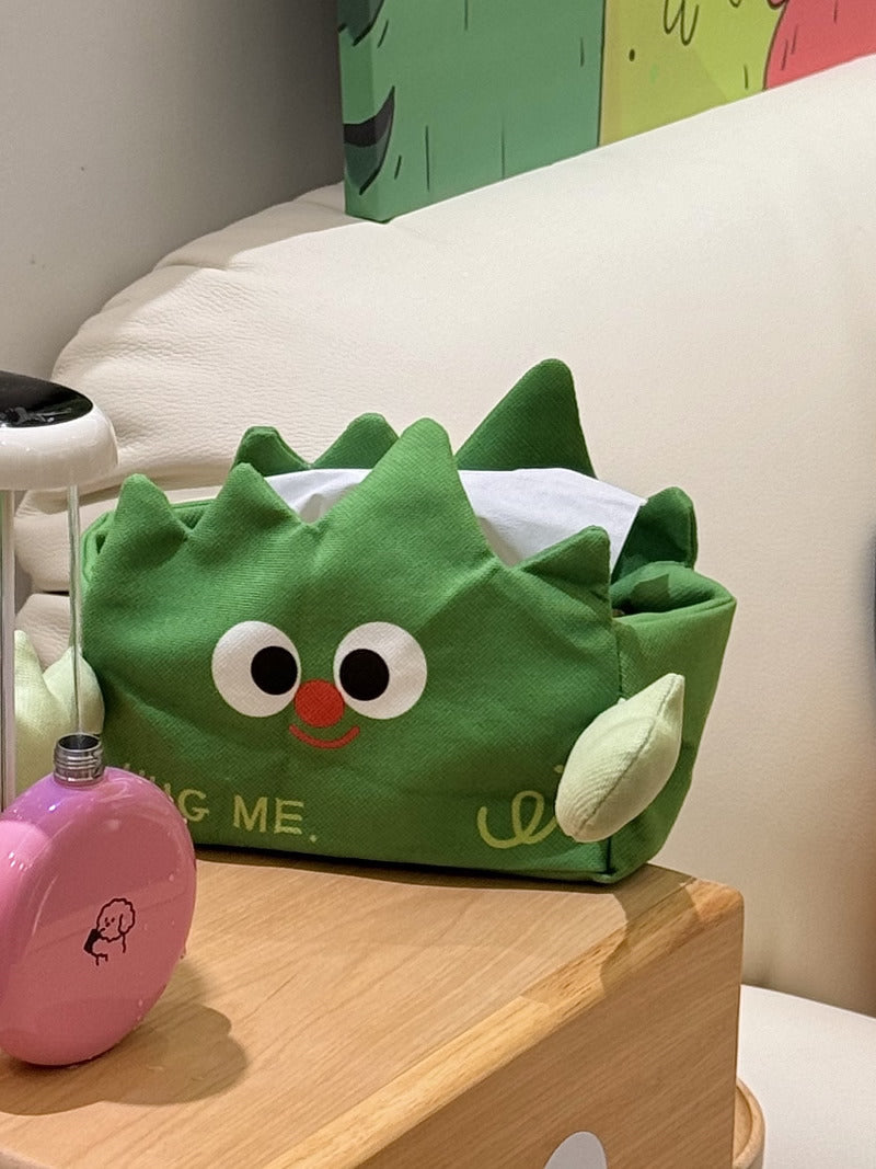 Whimsical Green Elf Cloth Tissue Box: Fun and Functional Decor – More Angle