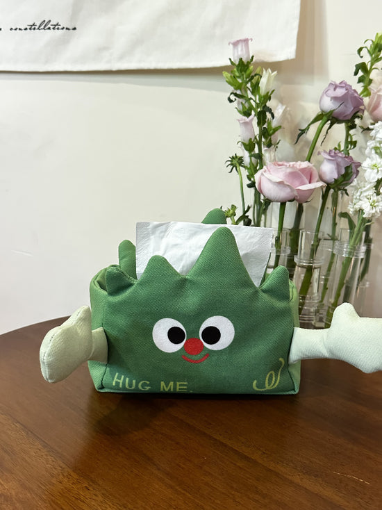 Whimsical Green Elf Cloth Tissue Box: Fun and Functional Decor – More Angle