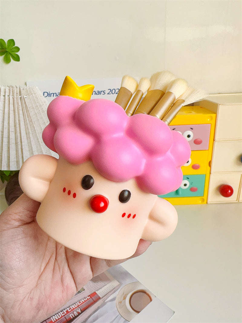 Whimsical Pink Cartoon Pen Holder - Office Desktop Organization – More ...