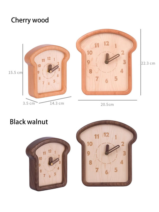 Whimsical Toast Bread Silent Desk Clock: Creative Home Accent – MoreAngle