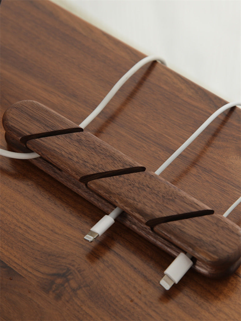 Wood Self Adhesive Cord Cable Cord Clip Holder – More Angle