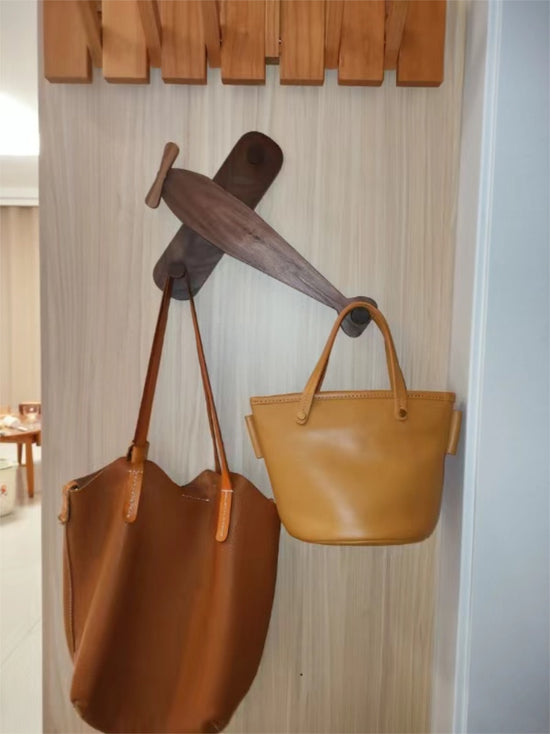 Wooden Airplane Shape Wall Hook, Room Decoration Gift Idea – More Angle