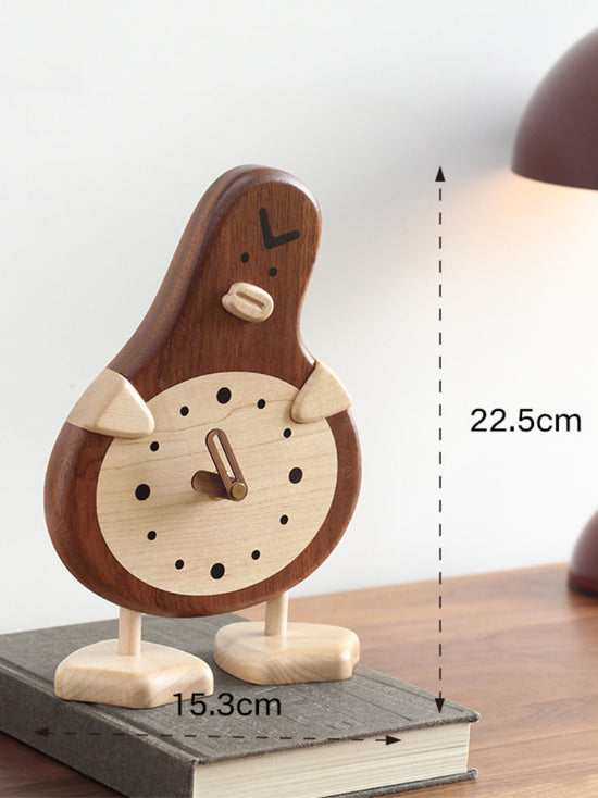Wooden Big Strange Bird Table Clock, Home Office Ornaments, Creative G ...