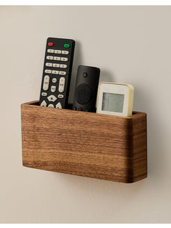 Wooden Wall-Mounted Remote Control, Mobile Phone Organize Storage Boxe ...